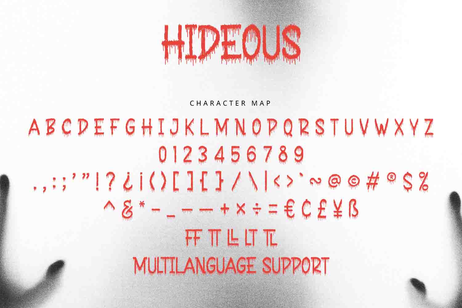 Hideous - Horror Display Font - Alpaprana Studio