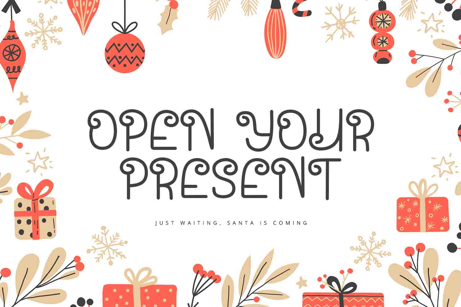 Santa House - Christmas Font - Alpaprana Studio