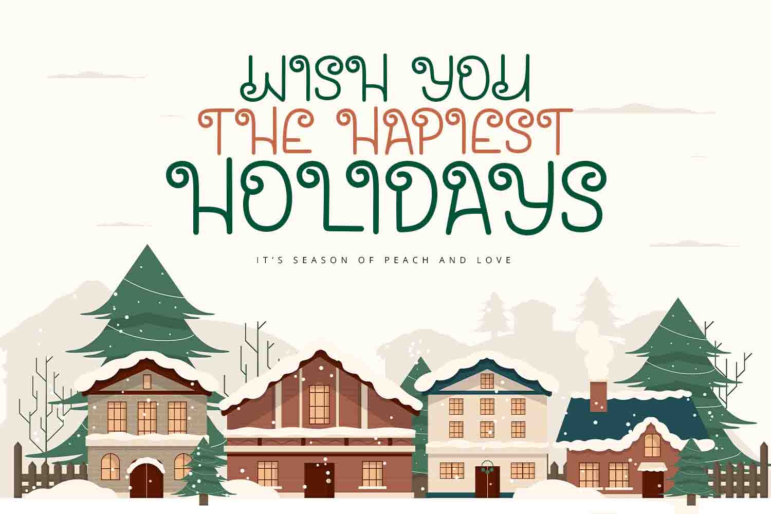 Santa House - Christmas Font - Alpaprana Studio