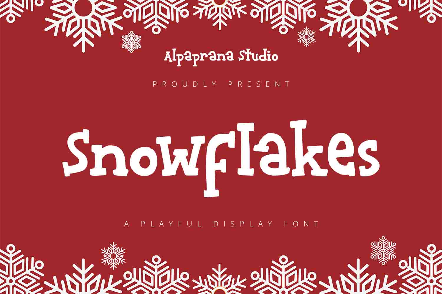 Snowflakes - Playful Display Font - Alpaprana Studio