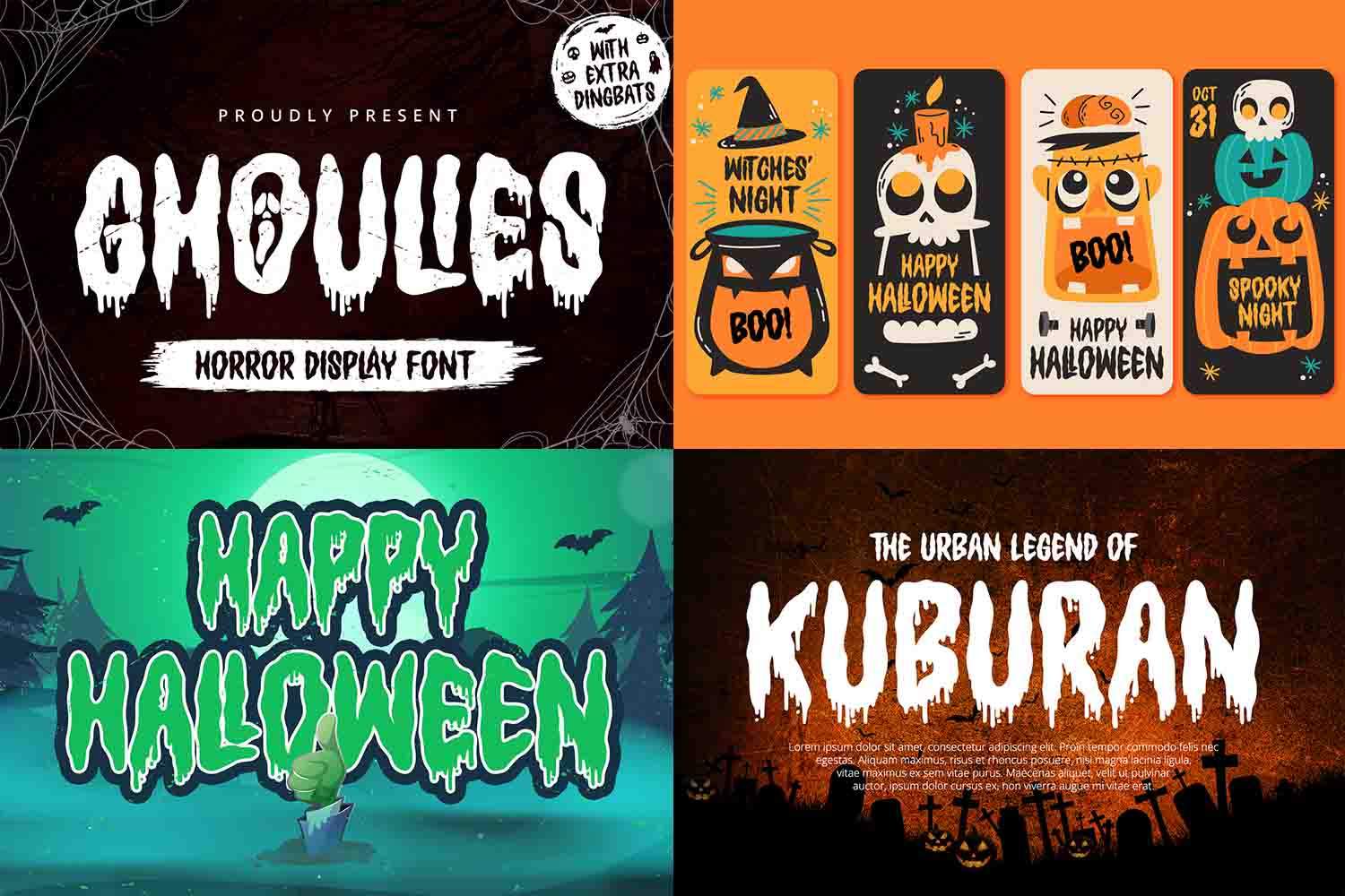 Spooky Bundle | 17 Halloween Fonts - Alpaprana Studio