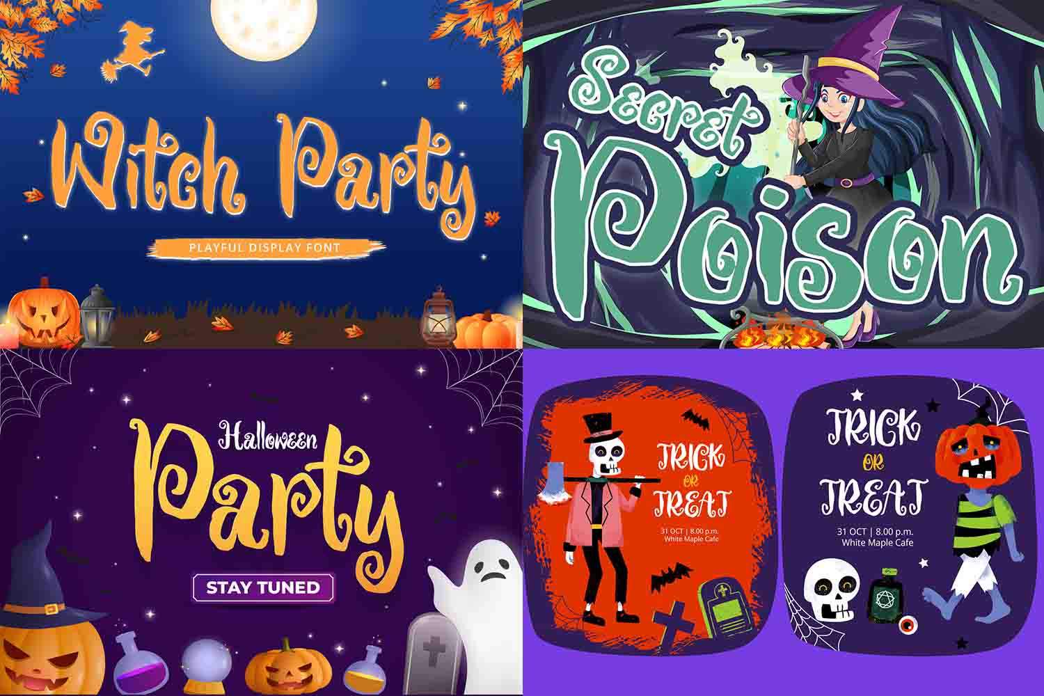 Spooky Bundle | 17 Halloween Fonts - Alpaprana Studio