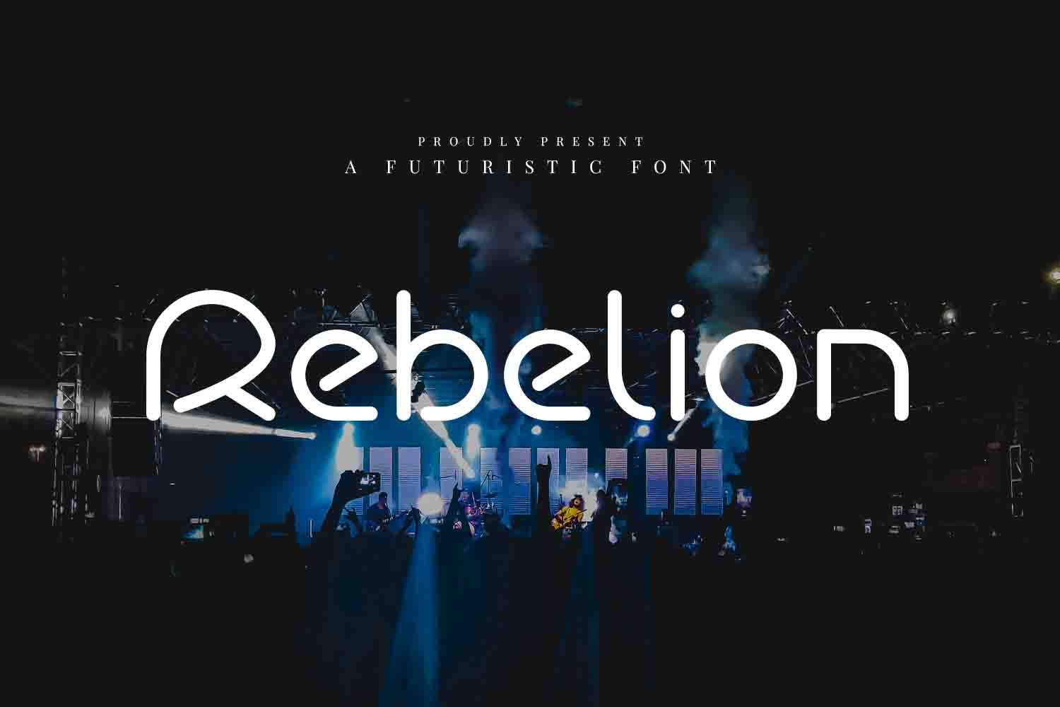 Rebelion - Futuristic Font - Alpaprana Studio