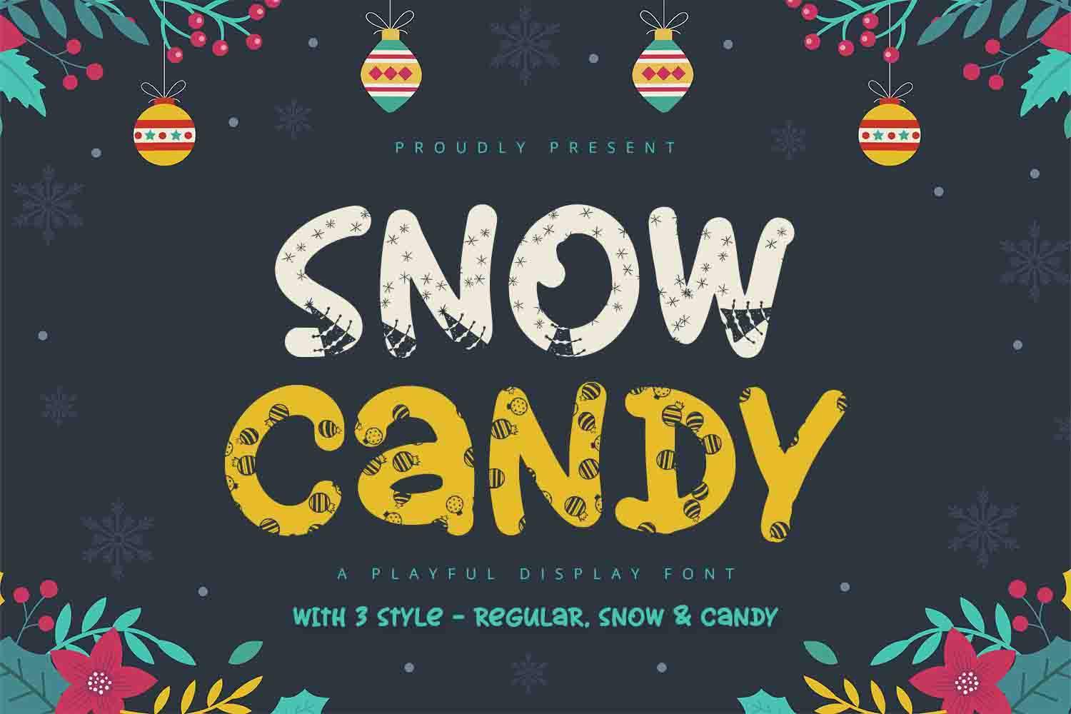 Snow Candy - Playful Display Font - Alpaprana Studio