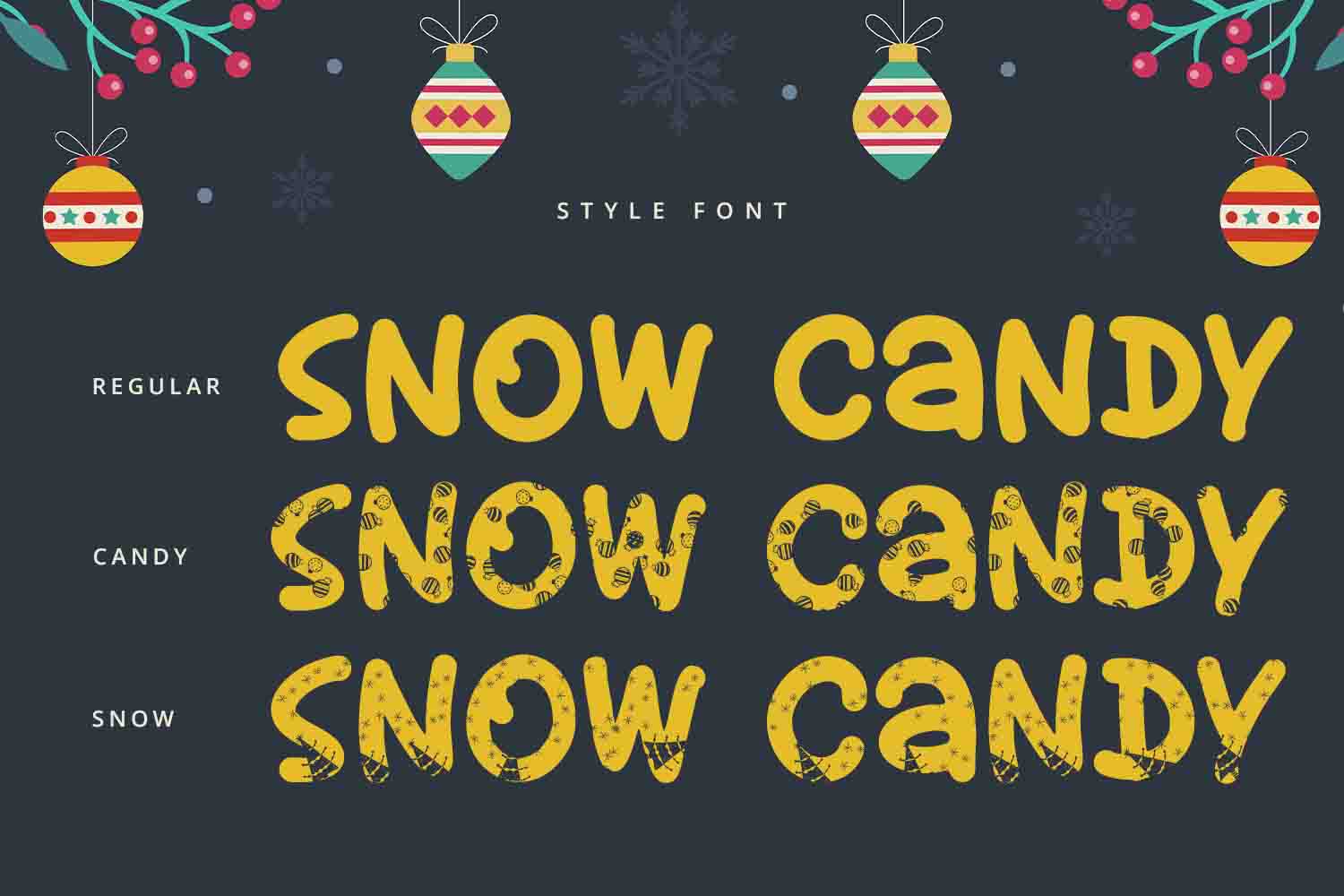 Snow Candy - Playful Display Font - Alpaprana Studio