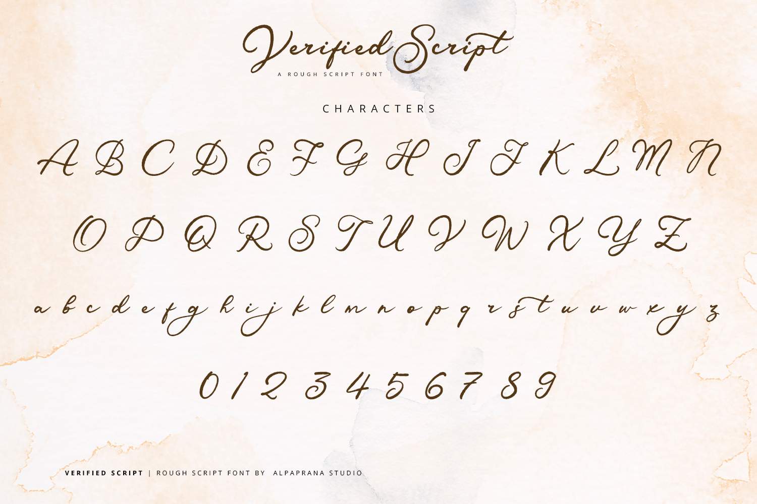 Verified Script - Rough Script Font - Alpaprana Studio