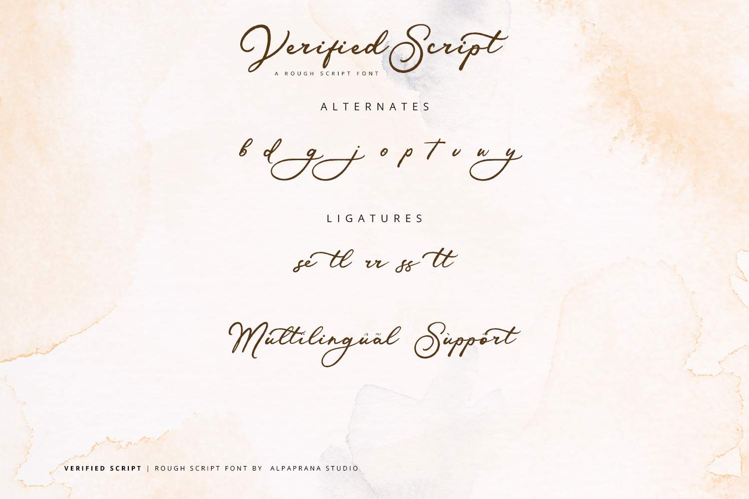 Verified Script - Rough Script Font - Alpaprana Studio