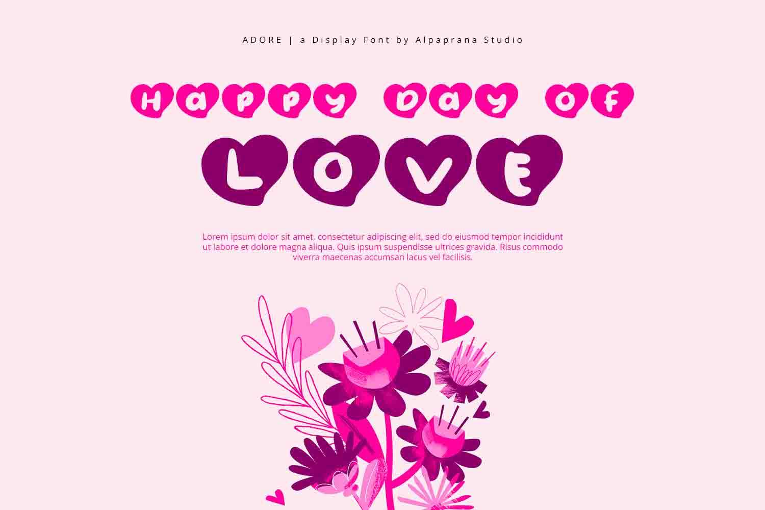 Adore - Display Font - Alpaprana Studio