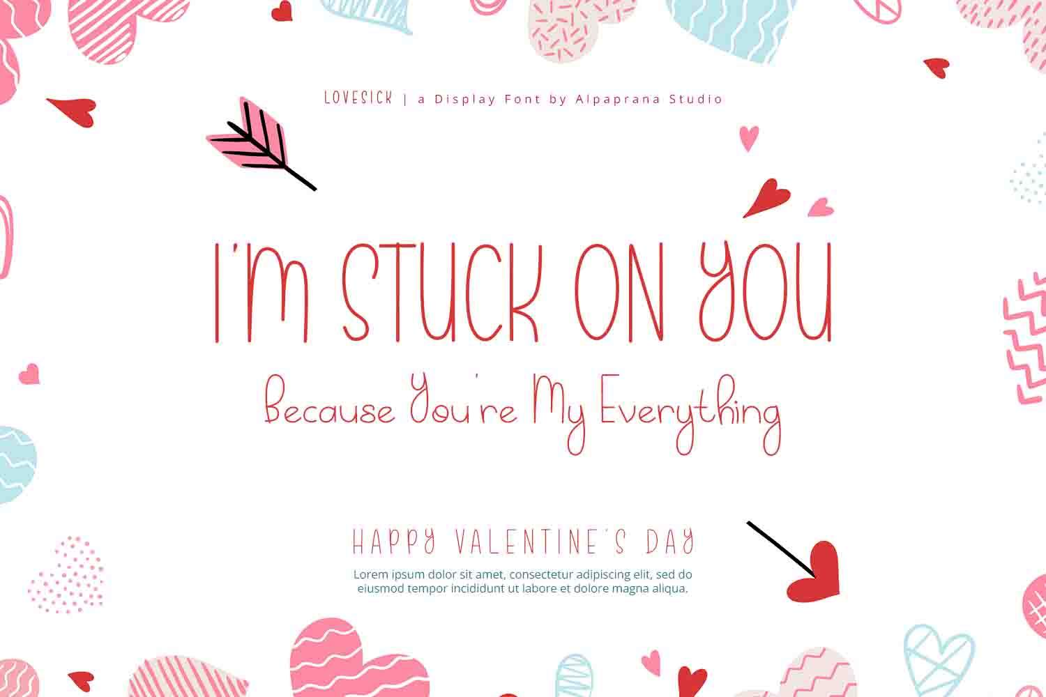 Lovesick - Display Font - Alpaprana Studio