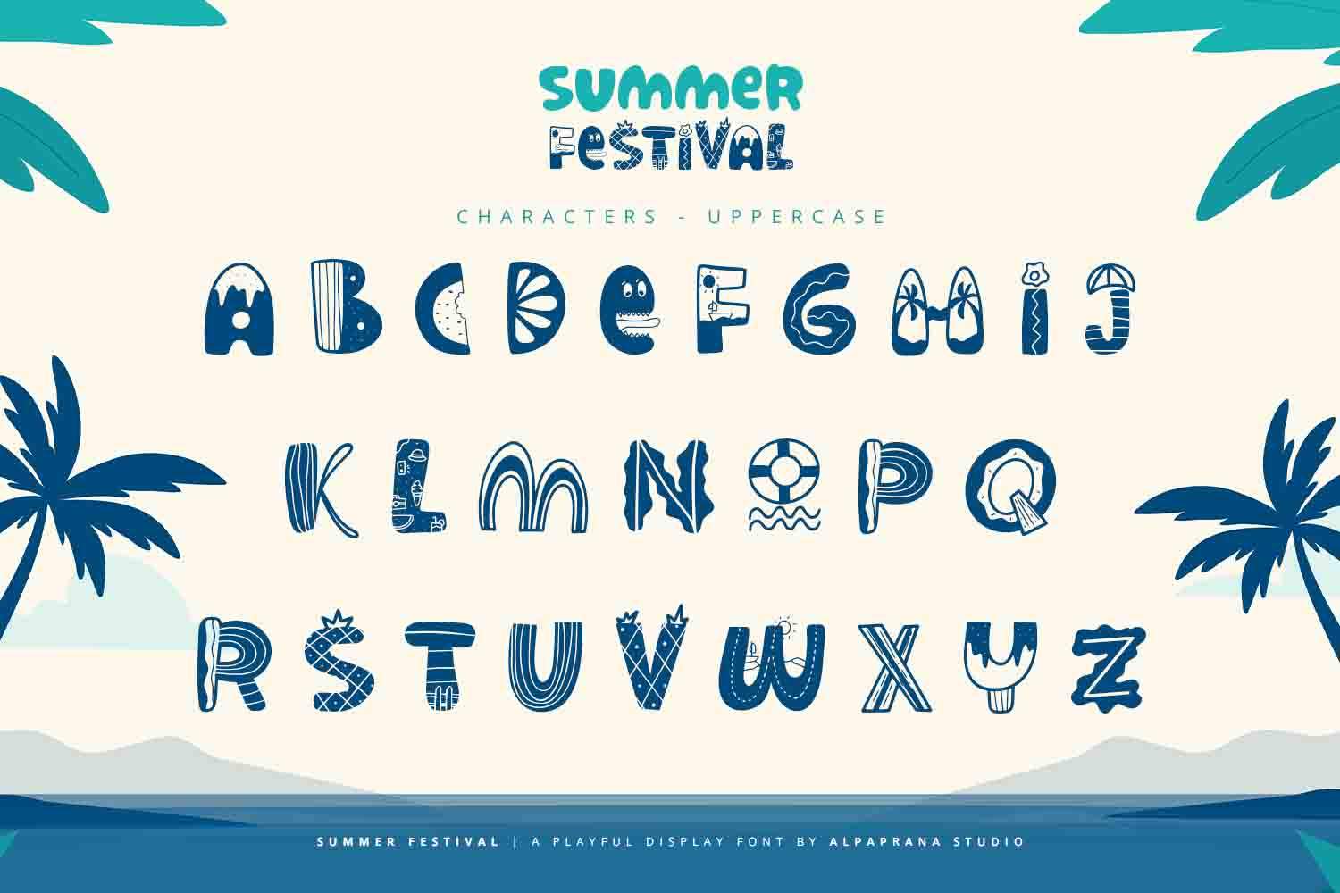 Summer Festival - Playful Display Font - Alpaprana Studio