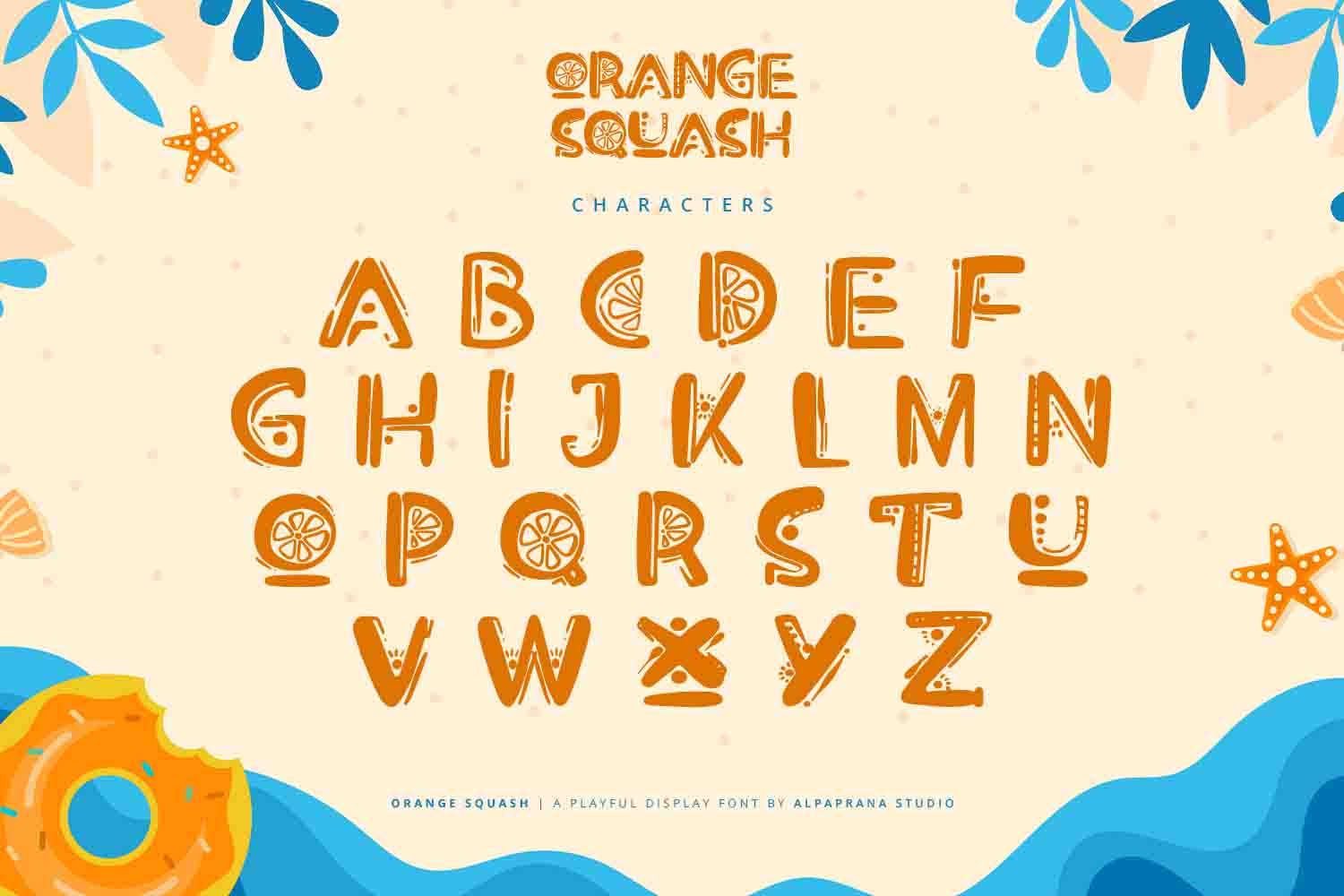 Orange Squash - Playful Display Font - Alpaprana Studio