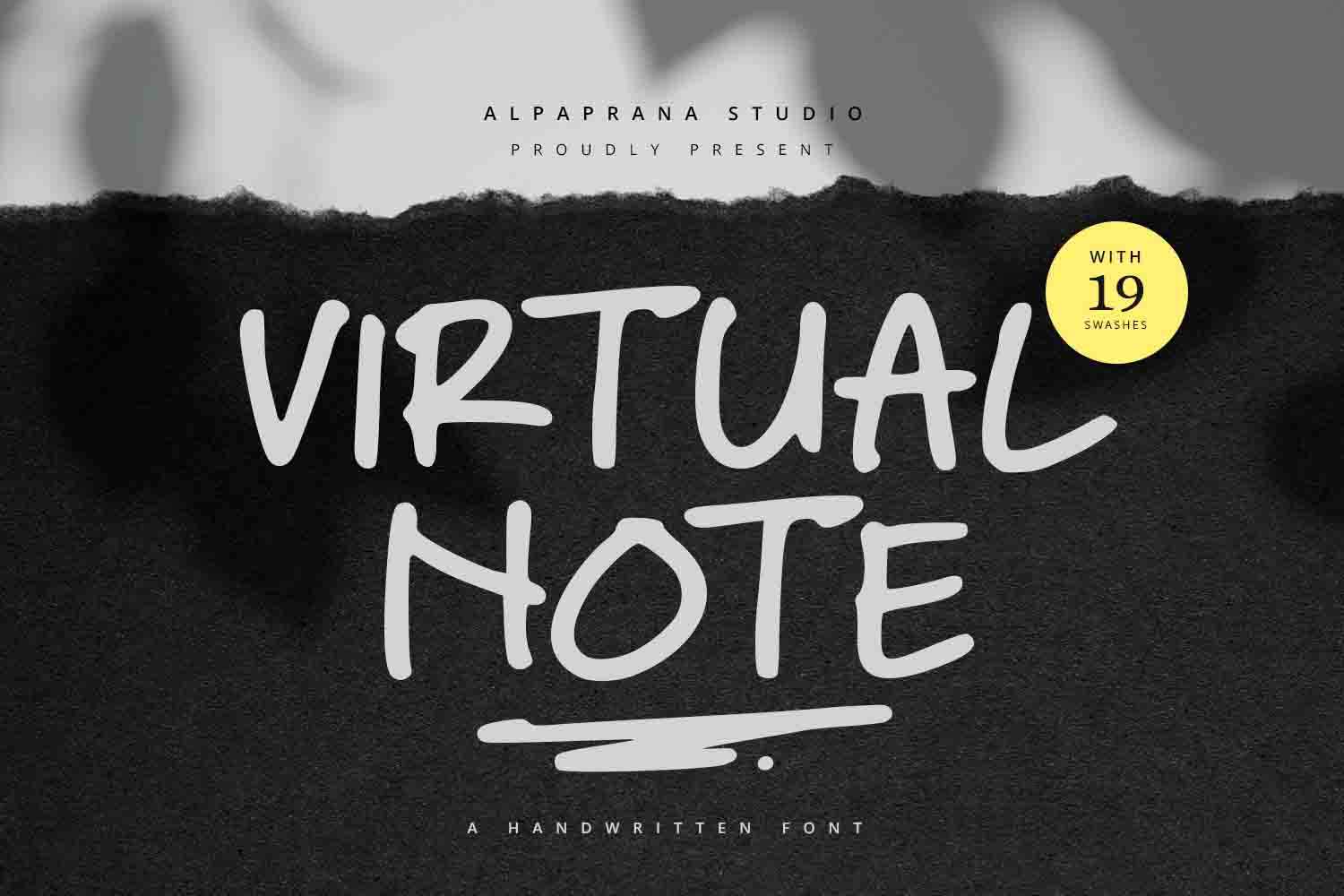 Virtual Note - Handwritten Font - Alpaprana Studio