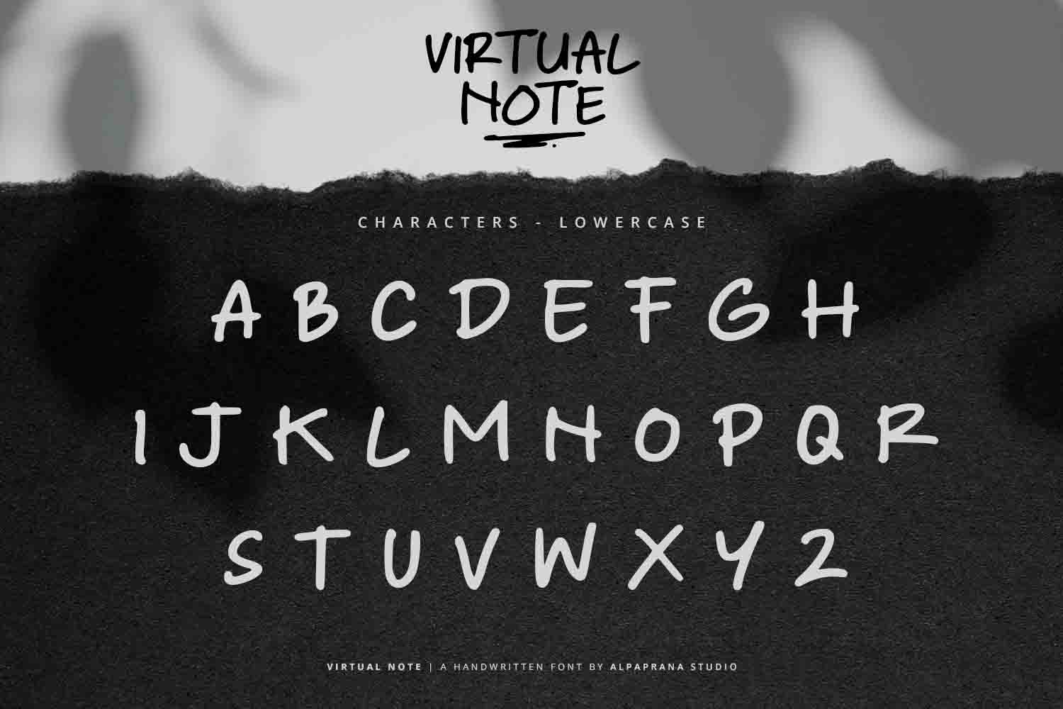 Virtual Note - Handwritten Font - Alpaprana Studio