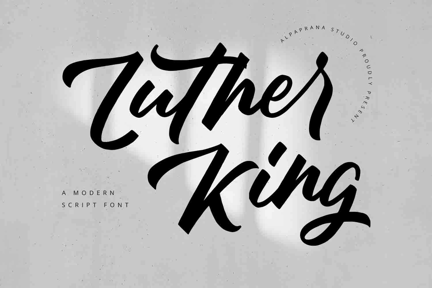 Luther King - Modern Script Font - Alpaprana Studio