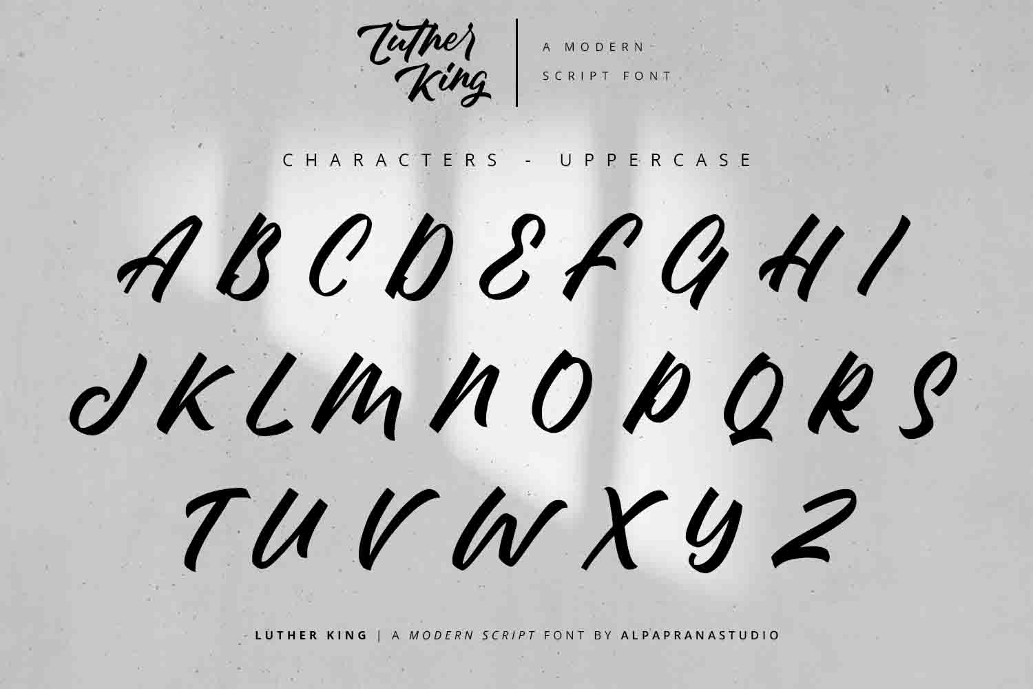 Luther King - Modern Script Font - Alpaprana Studio
