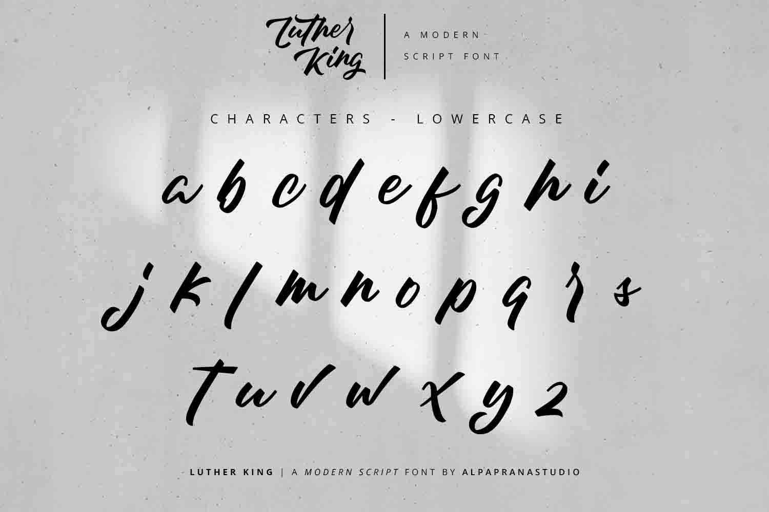 Luther King - Modern Script Font - Alpaprana Studio