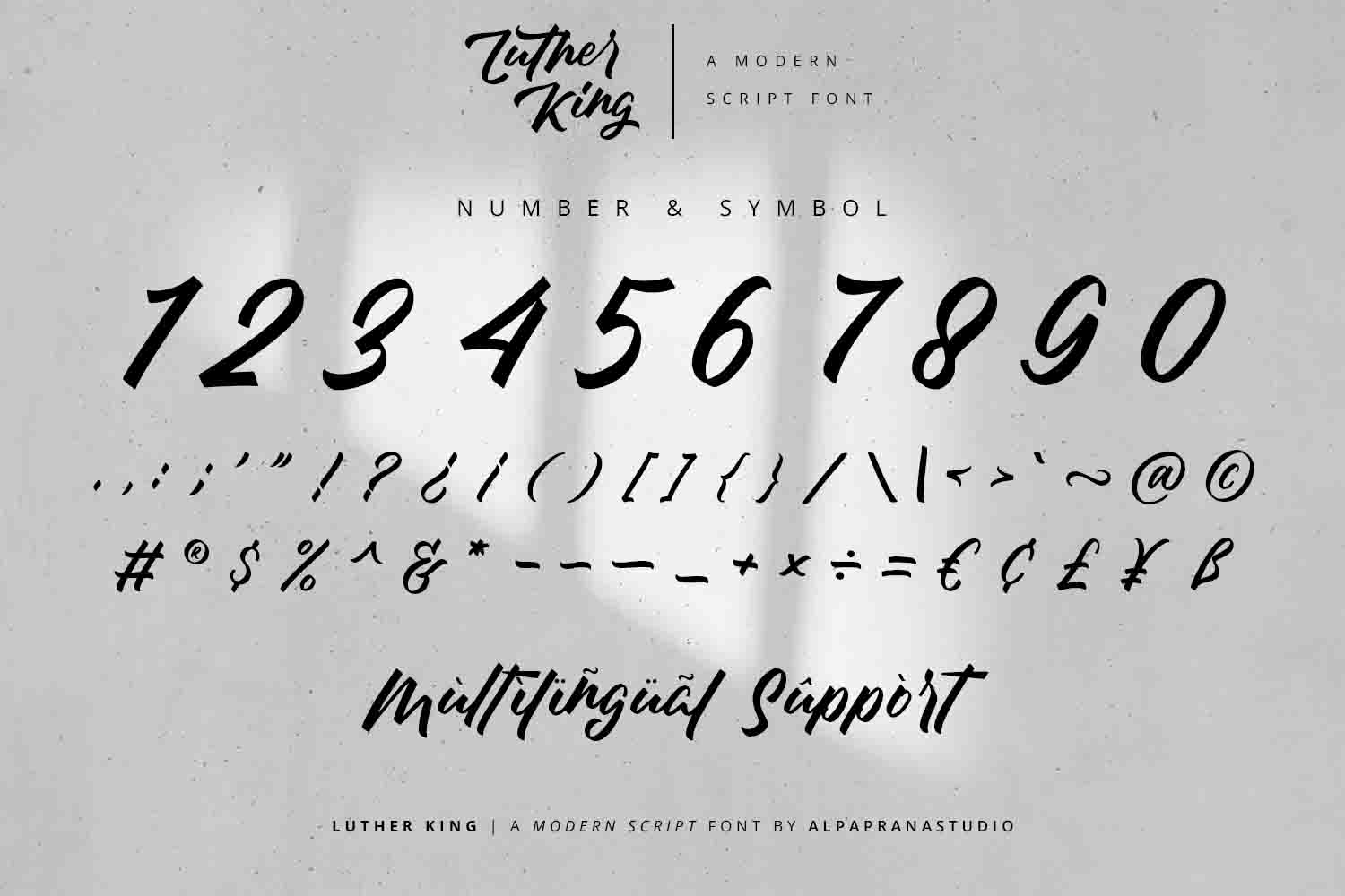 Luther King - Modern Script Font - Alpaprana Studio
