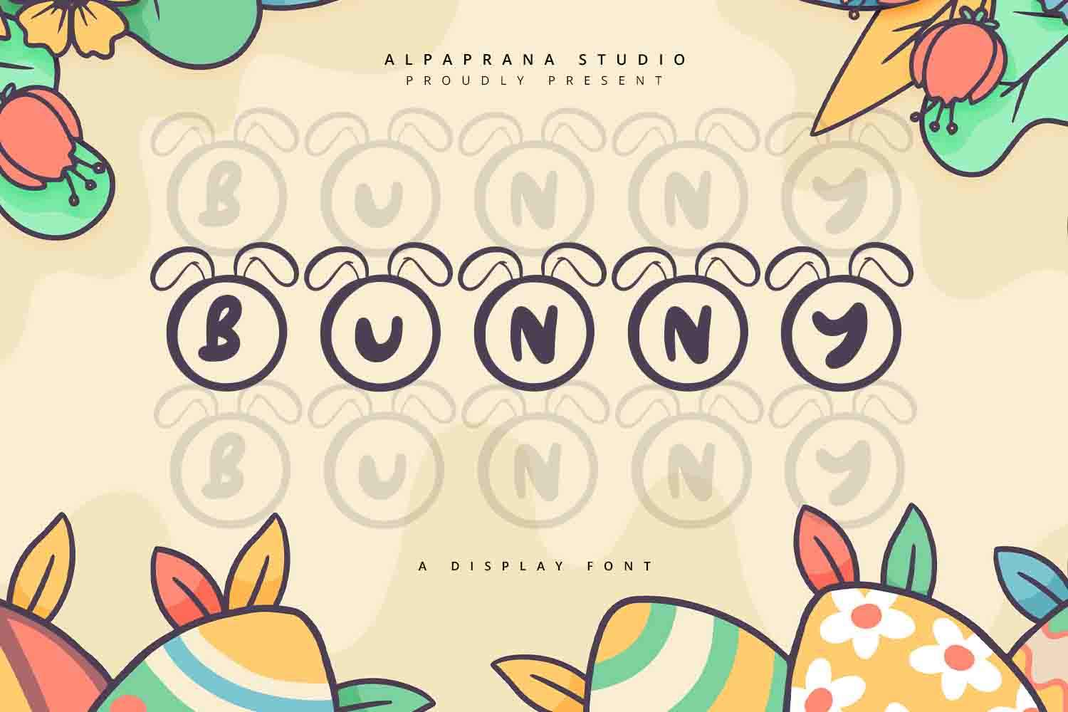Bunny - Cute Display Font - Alpaprana Studio