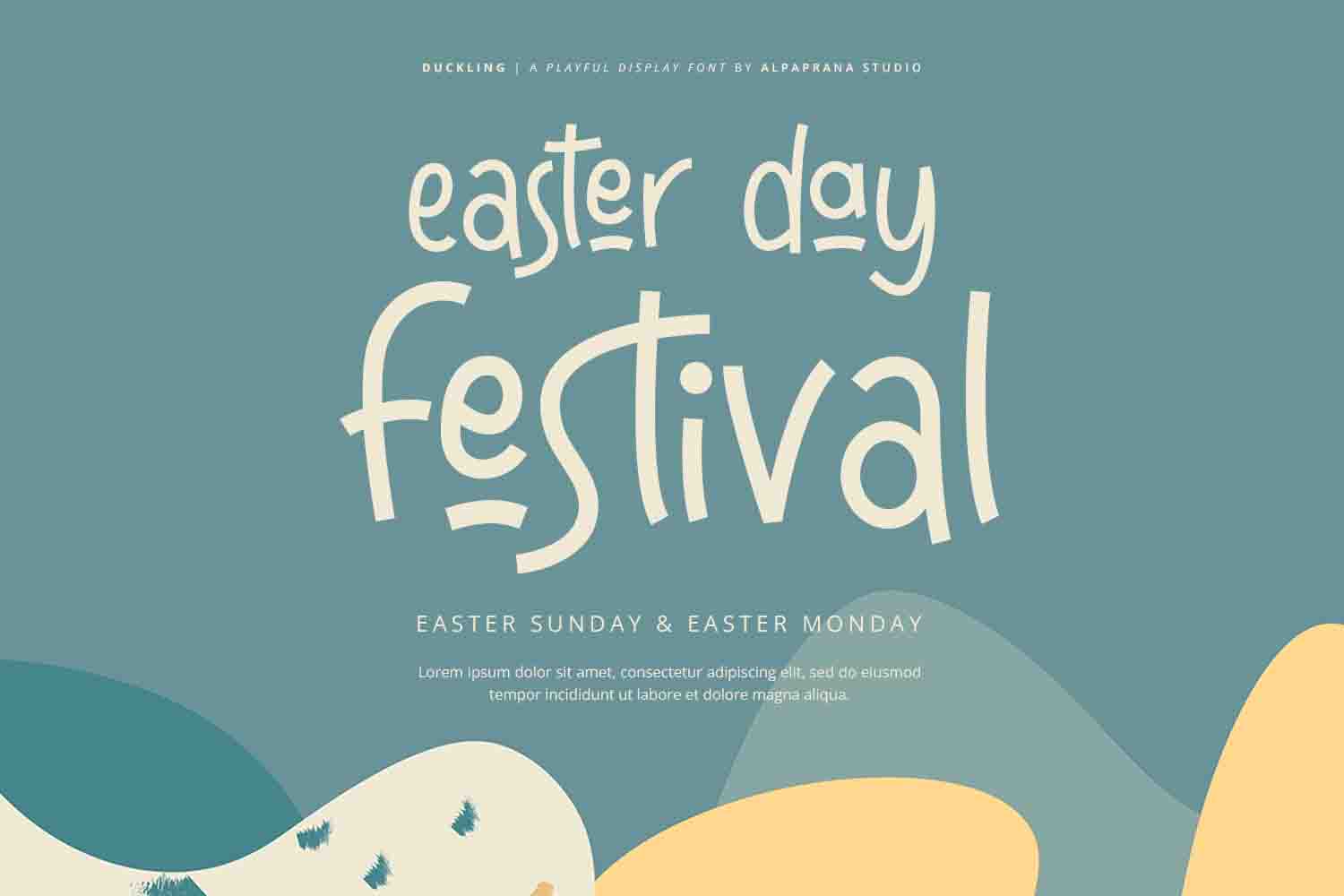 Duckling - Playful Display Font - Alpaprana Studio