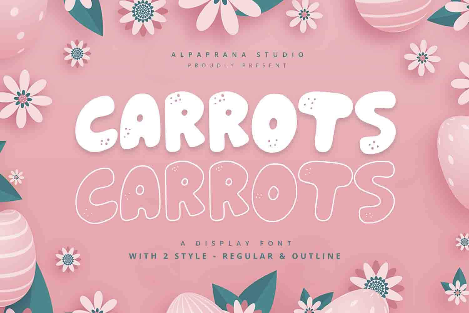 Carrots - Display Font - Alpaprana Studio