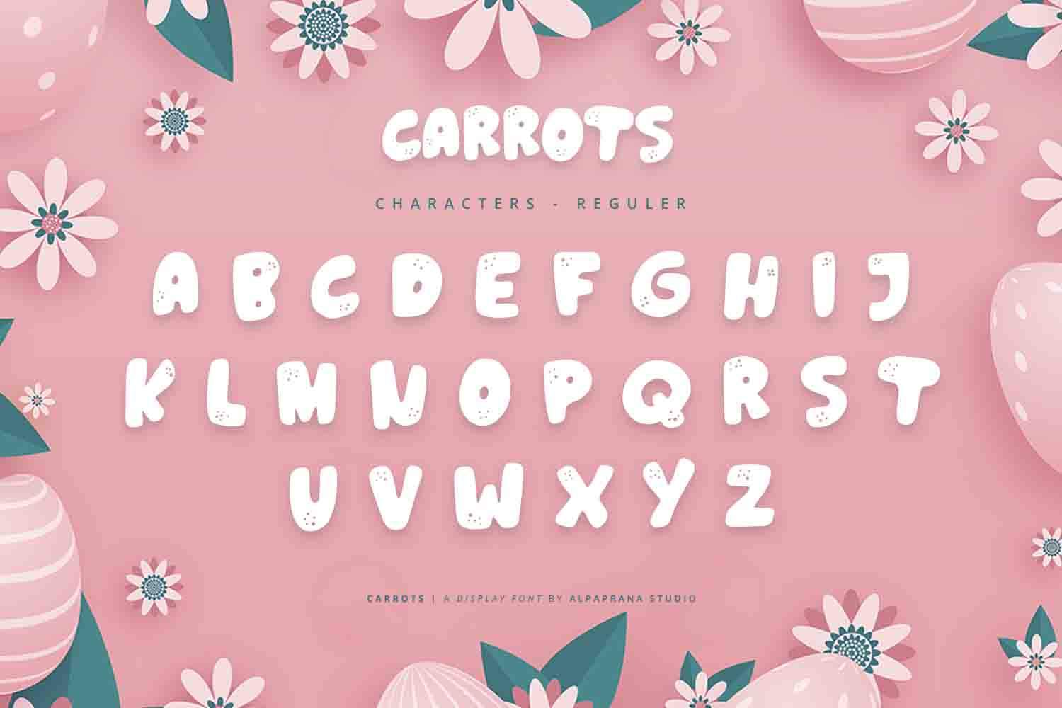 Carrots - Display Font - Alpaprana Studio