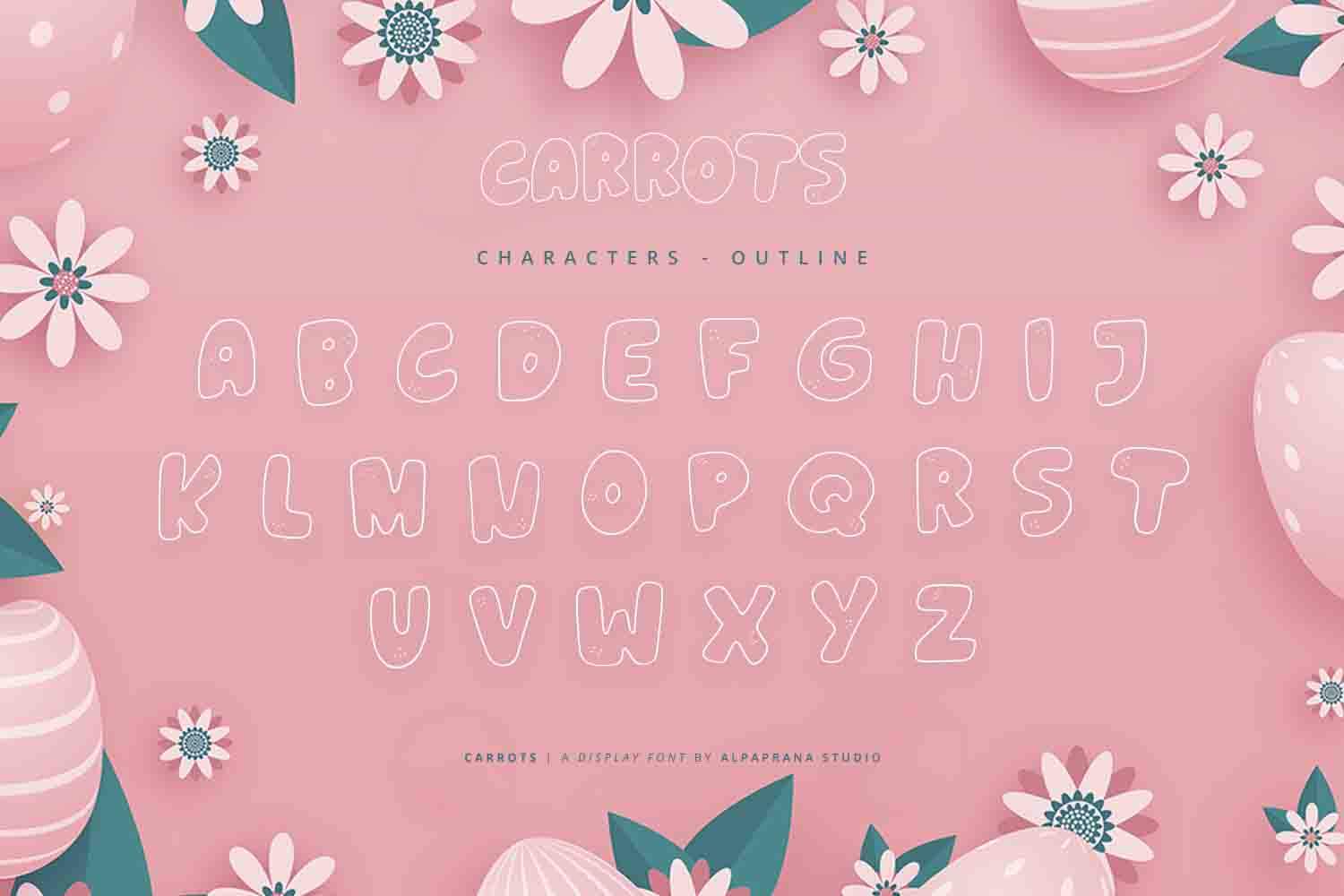 Carrots - Display Font - Alpaprana Studio