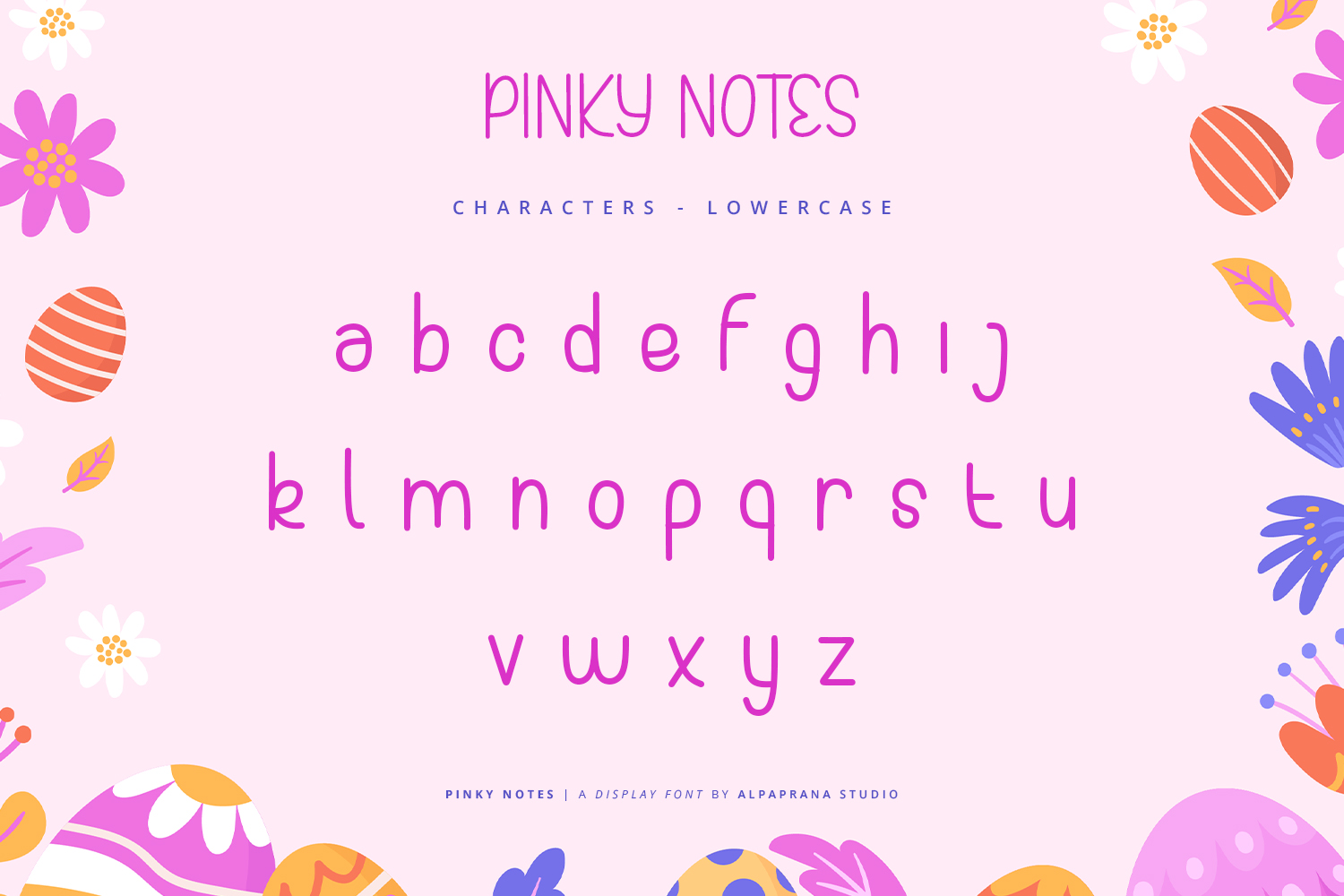 Pinky Notes - Display Font - Alpaprana Studio