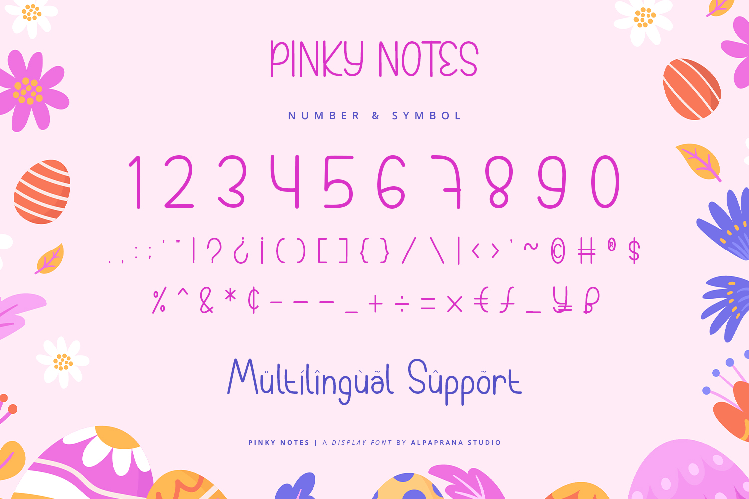 Pinky Notes - Display Font - Alpaprana Studio