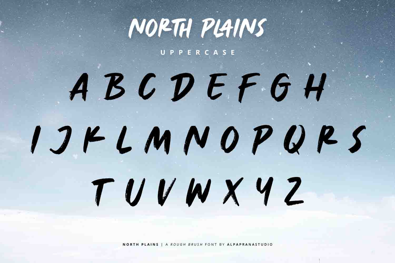 North Plains - Rough Brush Font - Alpaprana Studio