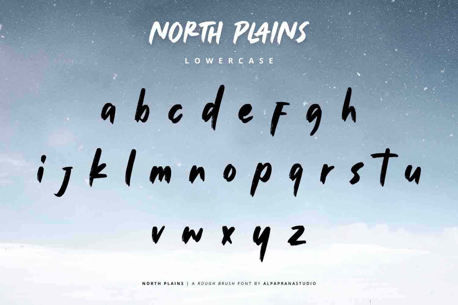 North Plains - Rough Brush Font - Alpaprana Studio
