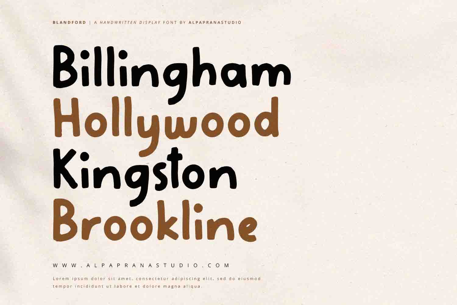 Blandford - Handwritten Font - Alpaprana Studio