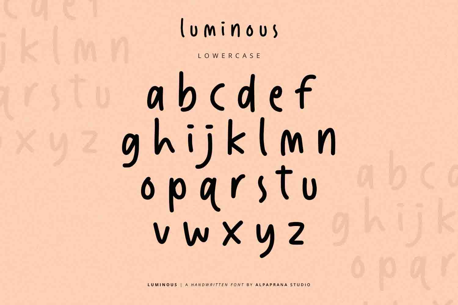 Luminous - Handwritten Font - Alpaprana Studio