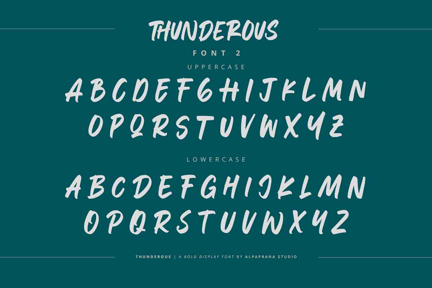 Thunderous - Bold Display Font - Alpaprana Studio