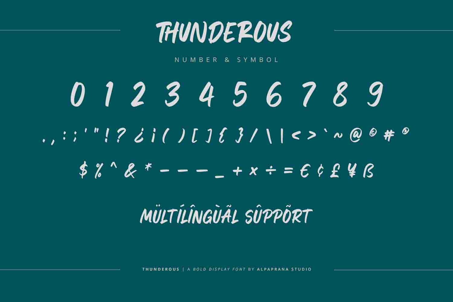 Thunderous - Bold Display Font - Alpaprana Studio