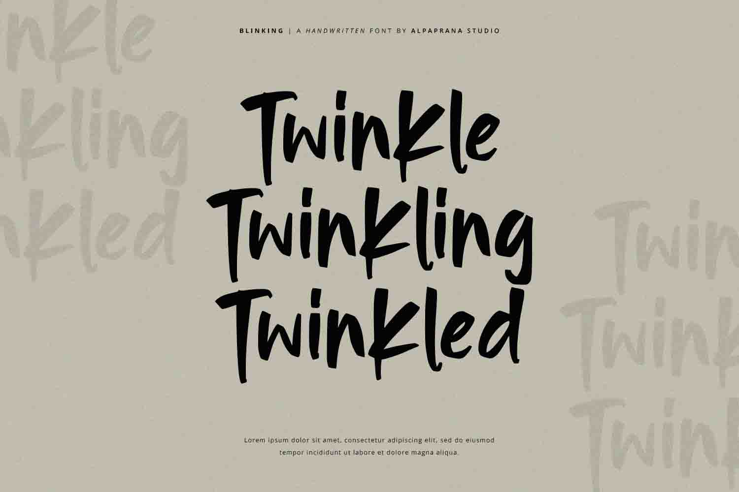 Blinking - Handwritten Font - Alpaprana Studio