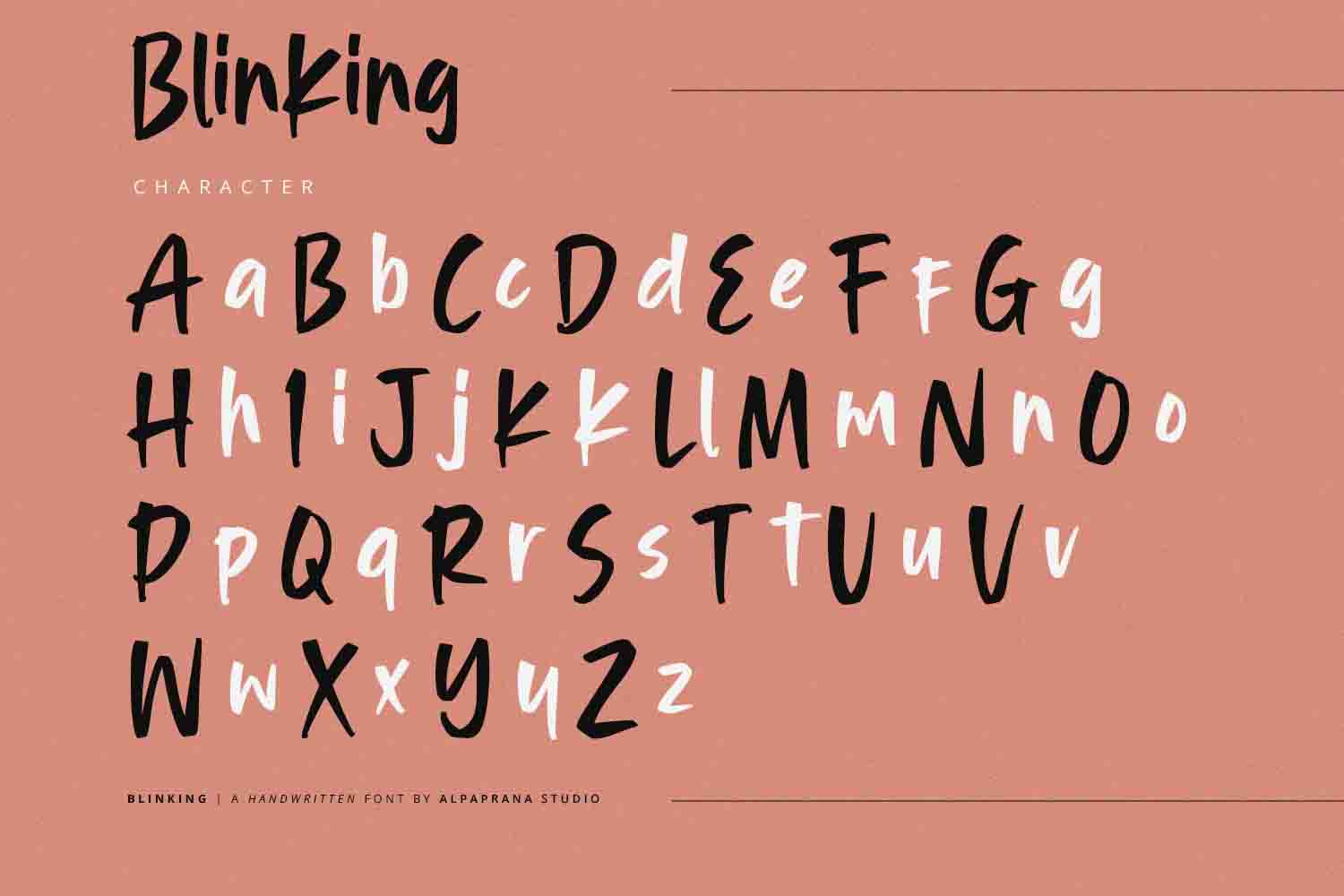 Blinking - Handwritten Font - Alpaprana Studio