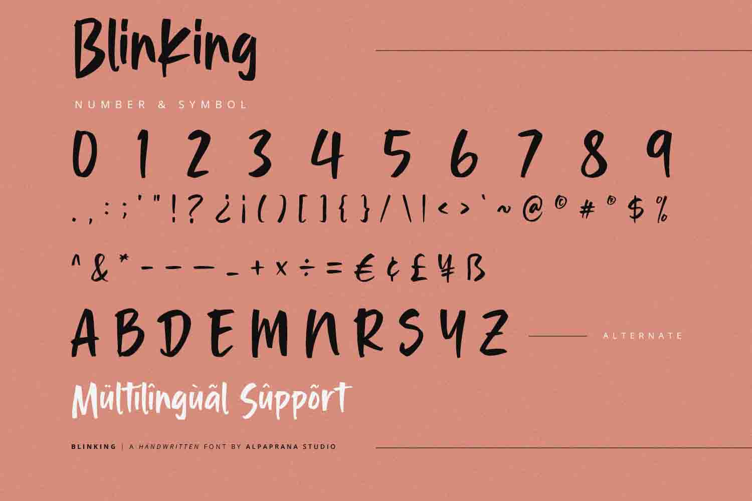 Blinking - Handwritten Font - Alpaprana Studio