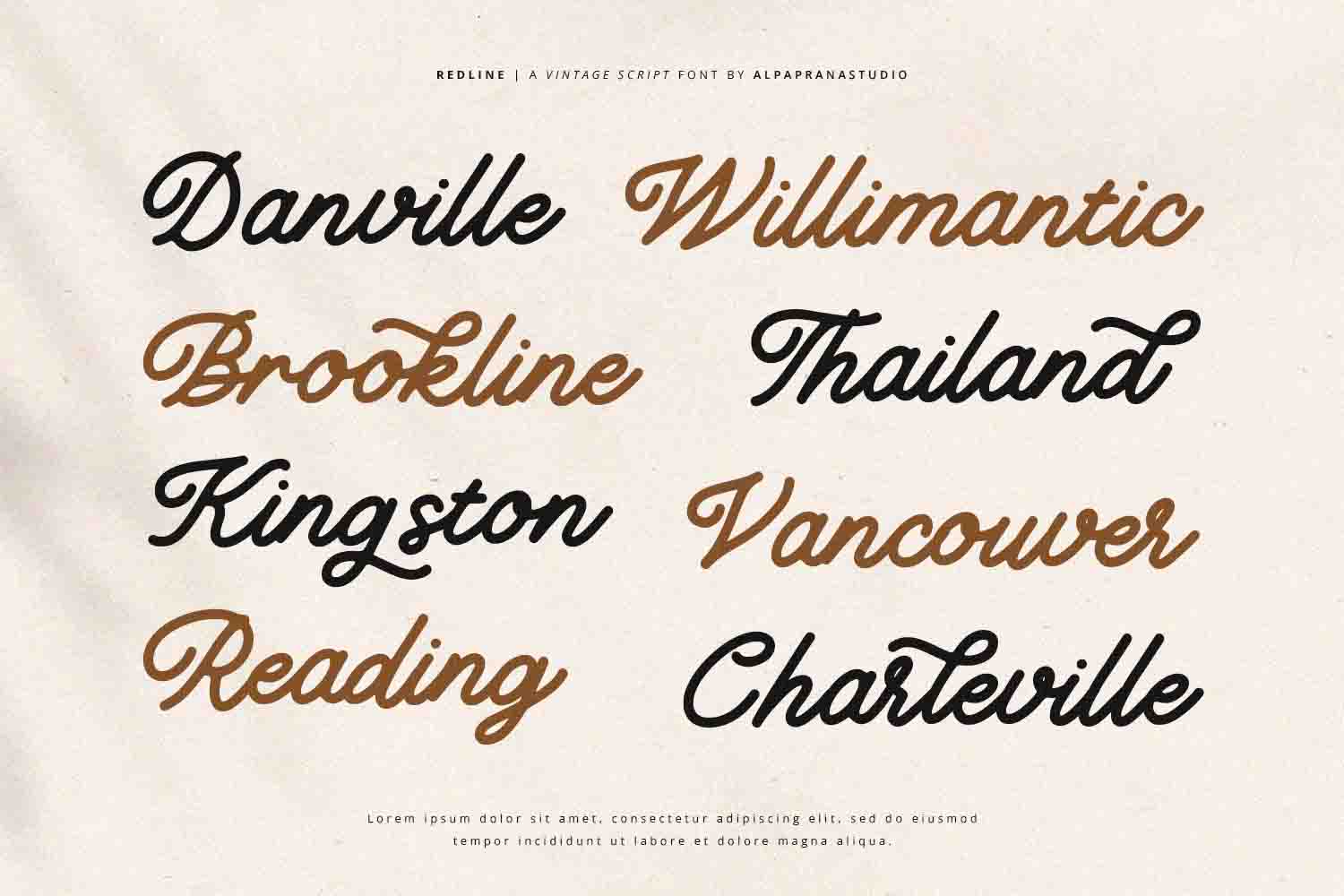 Redline - Vintage Script Font - Alpaprana Studio