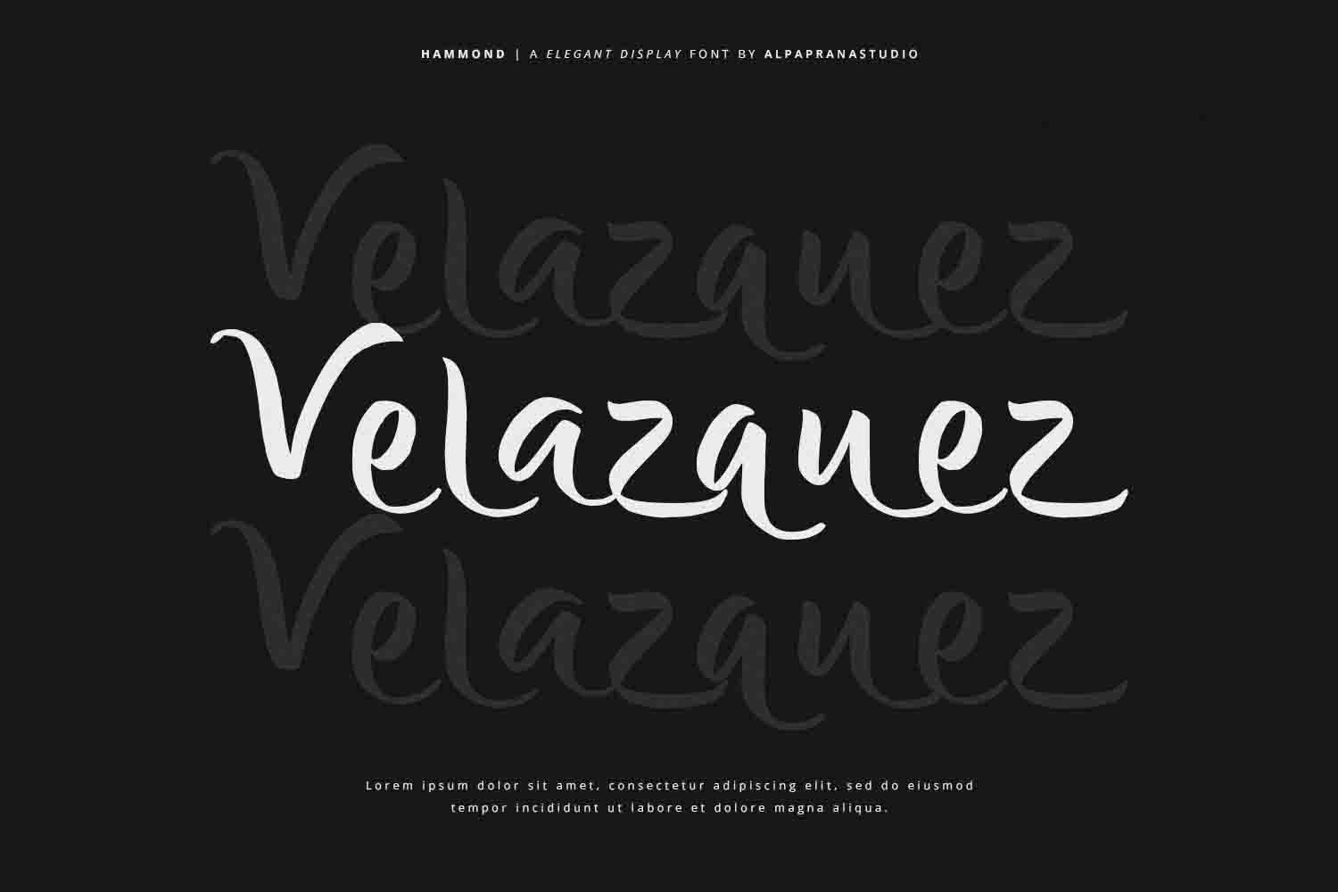 Hammond - Elegant Display Font - Alpaprana Studio