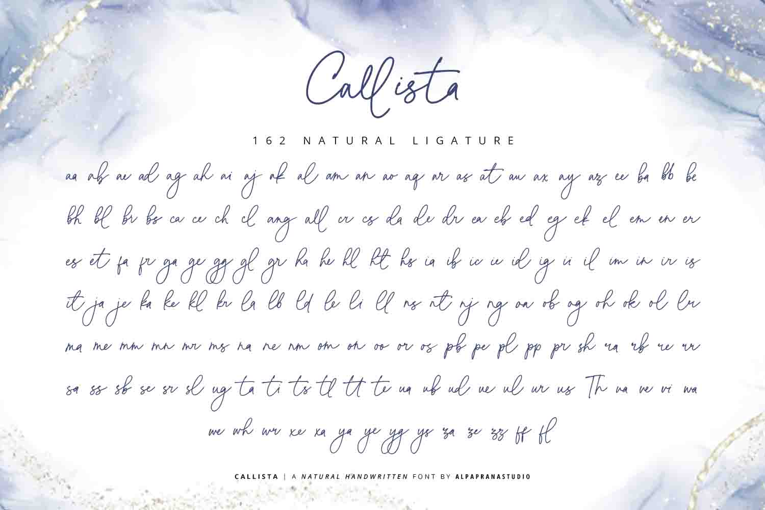 Callista - Signature Font - Alpaprana Studio
