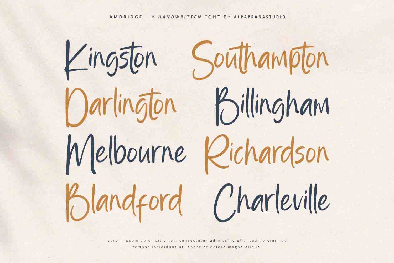 Ambridge - Handwritten Font - Alpaprana Studio