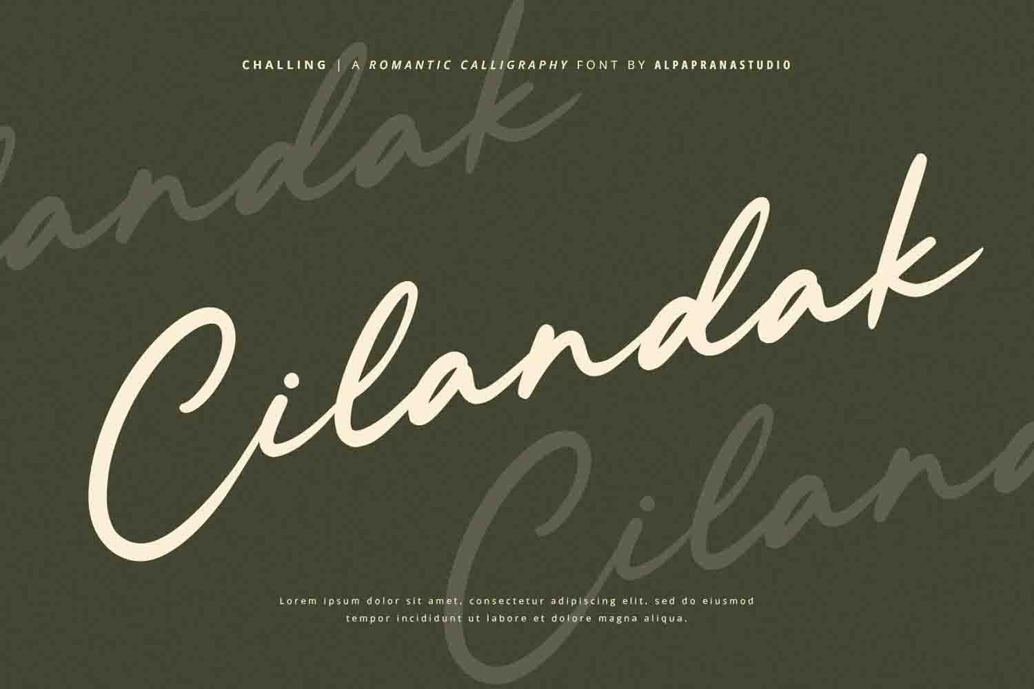 Challing - Romantic Calligraphy Font - Alpaprana Studio