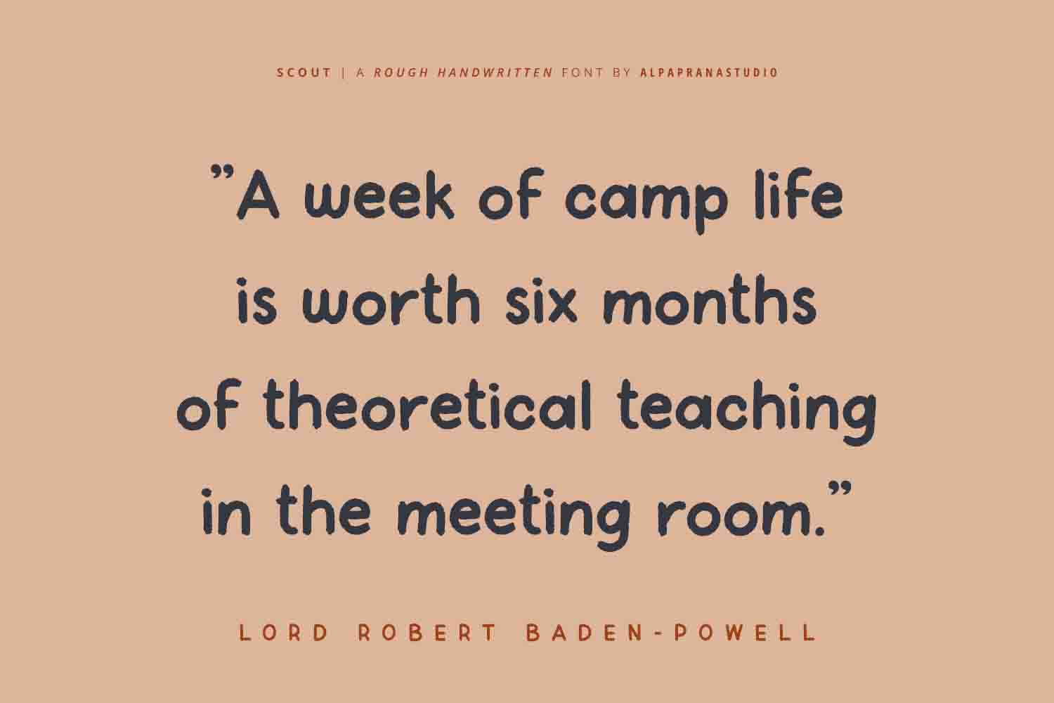 Scout - Rough Handwritten Font - Alpaprana Studio