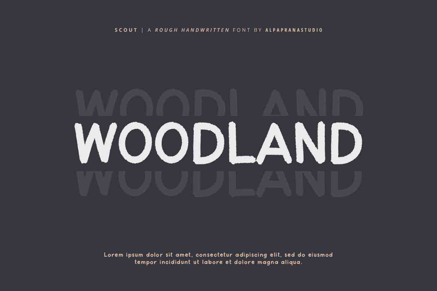 Scout - Rough Handwritten Font - Alpaprana Studio