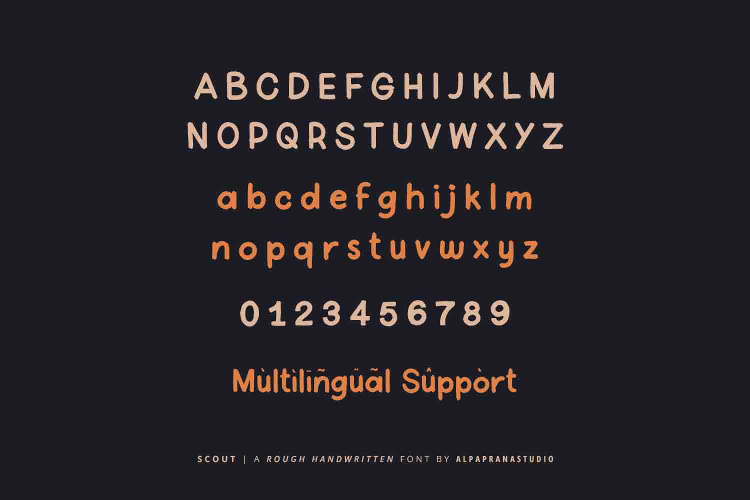 Scout - Rough Handwritten Font - Alpaprana Studio