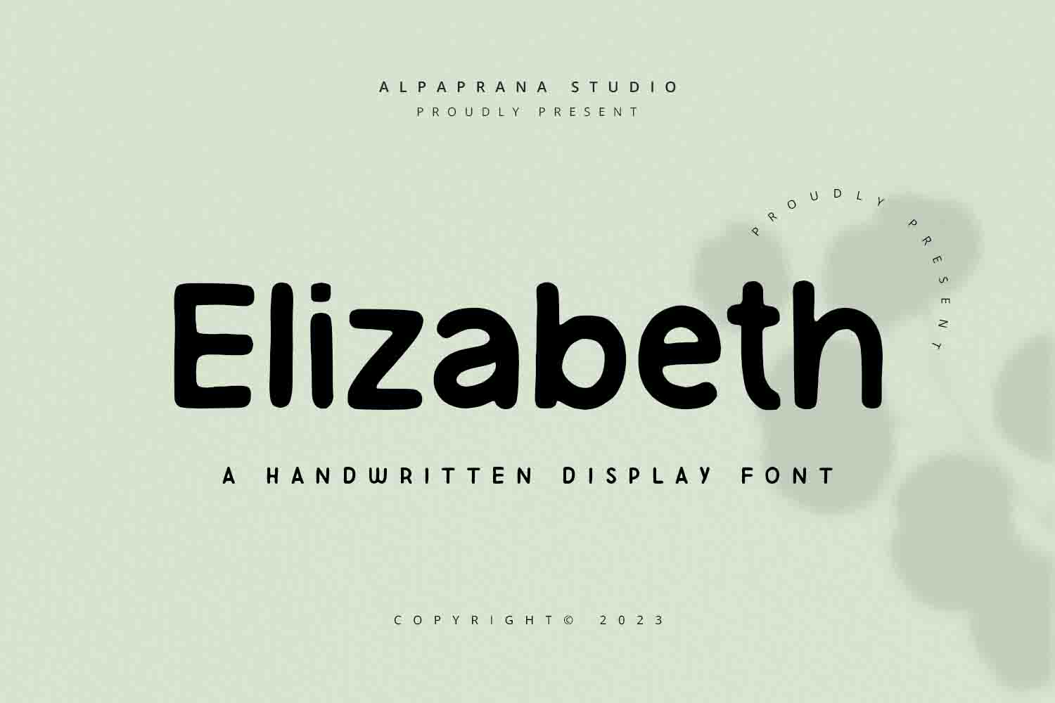 Elizabeth - Handwritten Font - Alpaprana Studio