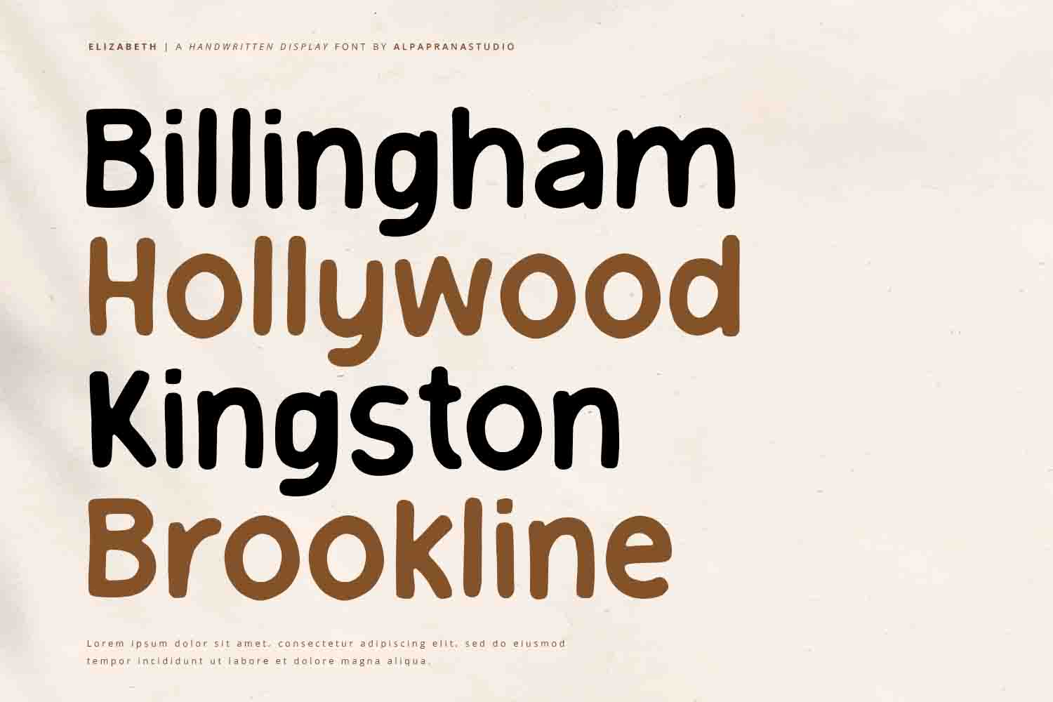 Elizabeth - Handwritten Font - Alpaprana Studio
