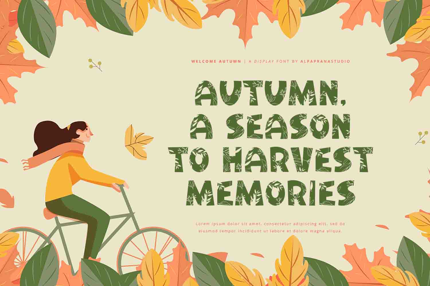 Welcome Autumn - Display Font - Alpaprana Studio