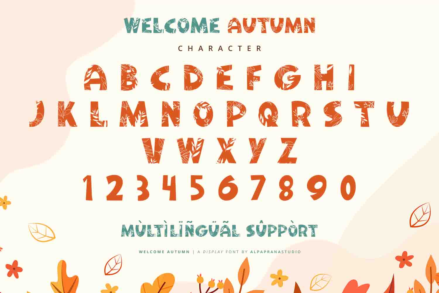 Welcome Autumn - Display Font - Alpaprana Studio