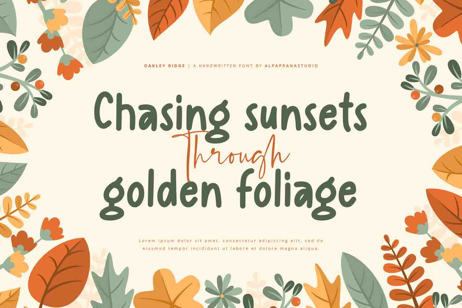 Oakley Ridge - Handwritten Font - Alpaprana Studio